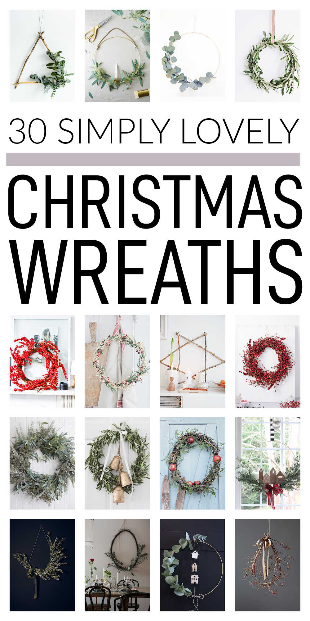 Simple DIY Christmas Wreaths